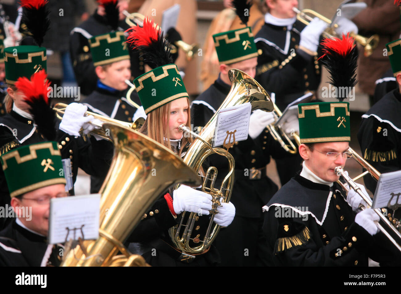 Europa, Deutschland, Sachsen, Erzgebirge, Thum, Bergparade | Europe ...