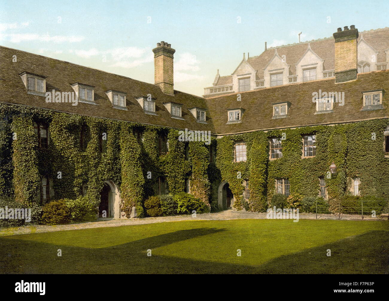 Colour photograph of Corpus Christi College, a constituent college of ...