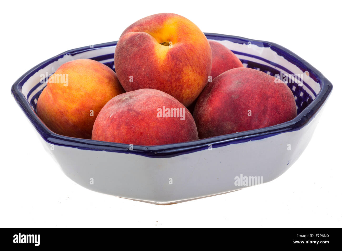 Bright ripe peaches isolated Stock Photo - Alamy