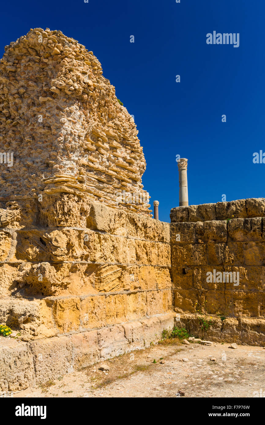 Old Carthage ruins in Tunisia Stock Photo - Alamy