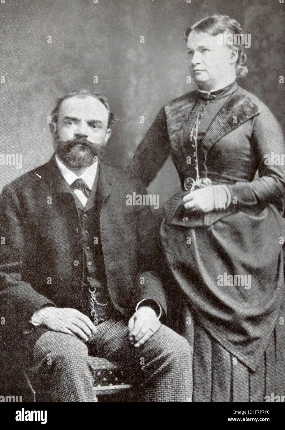 Antonin Dvorak (1814-1904) Czech composer and his wife Stock Photo - Alamy