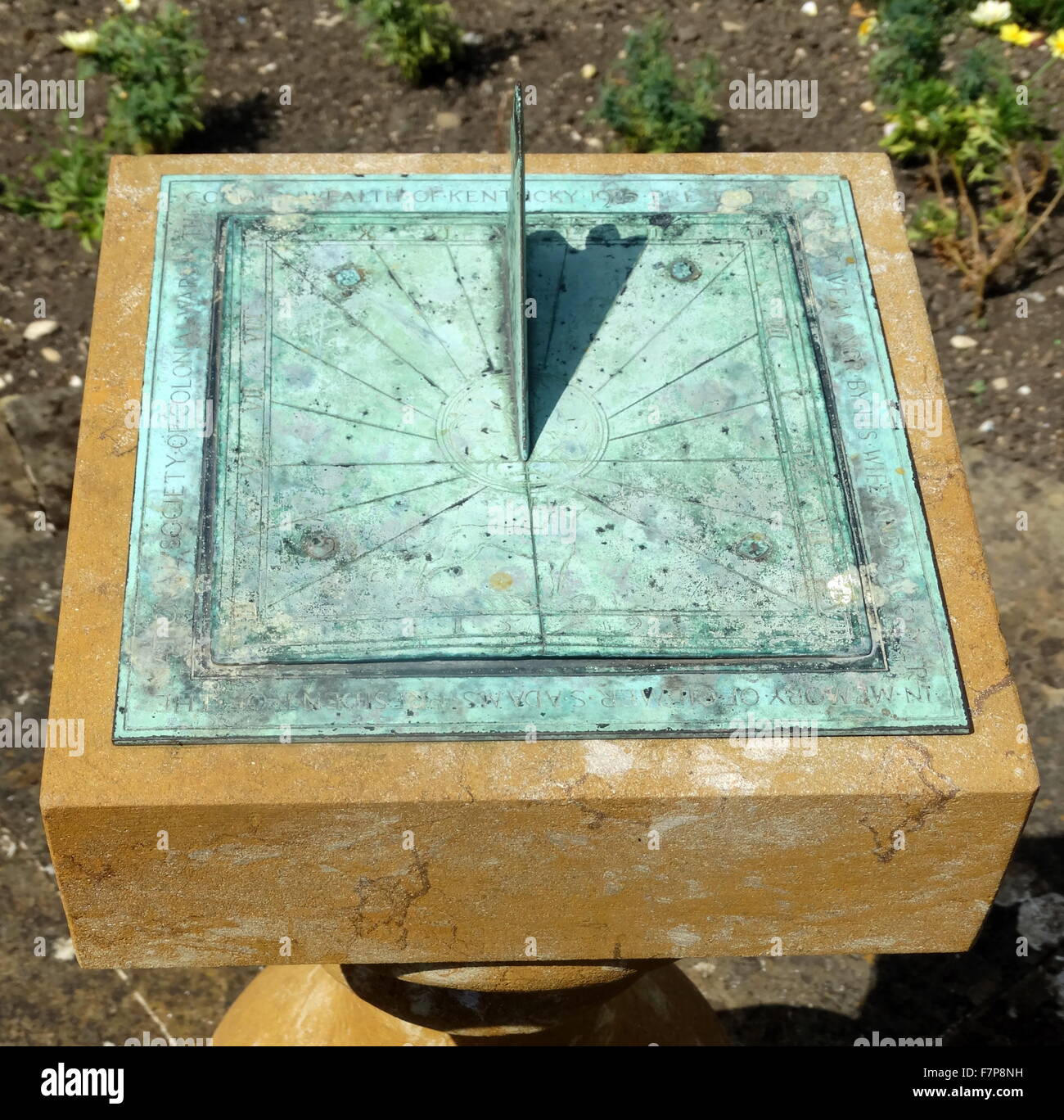 18th century British sundial, at Sulgrave Manor, England, ancestral ...