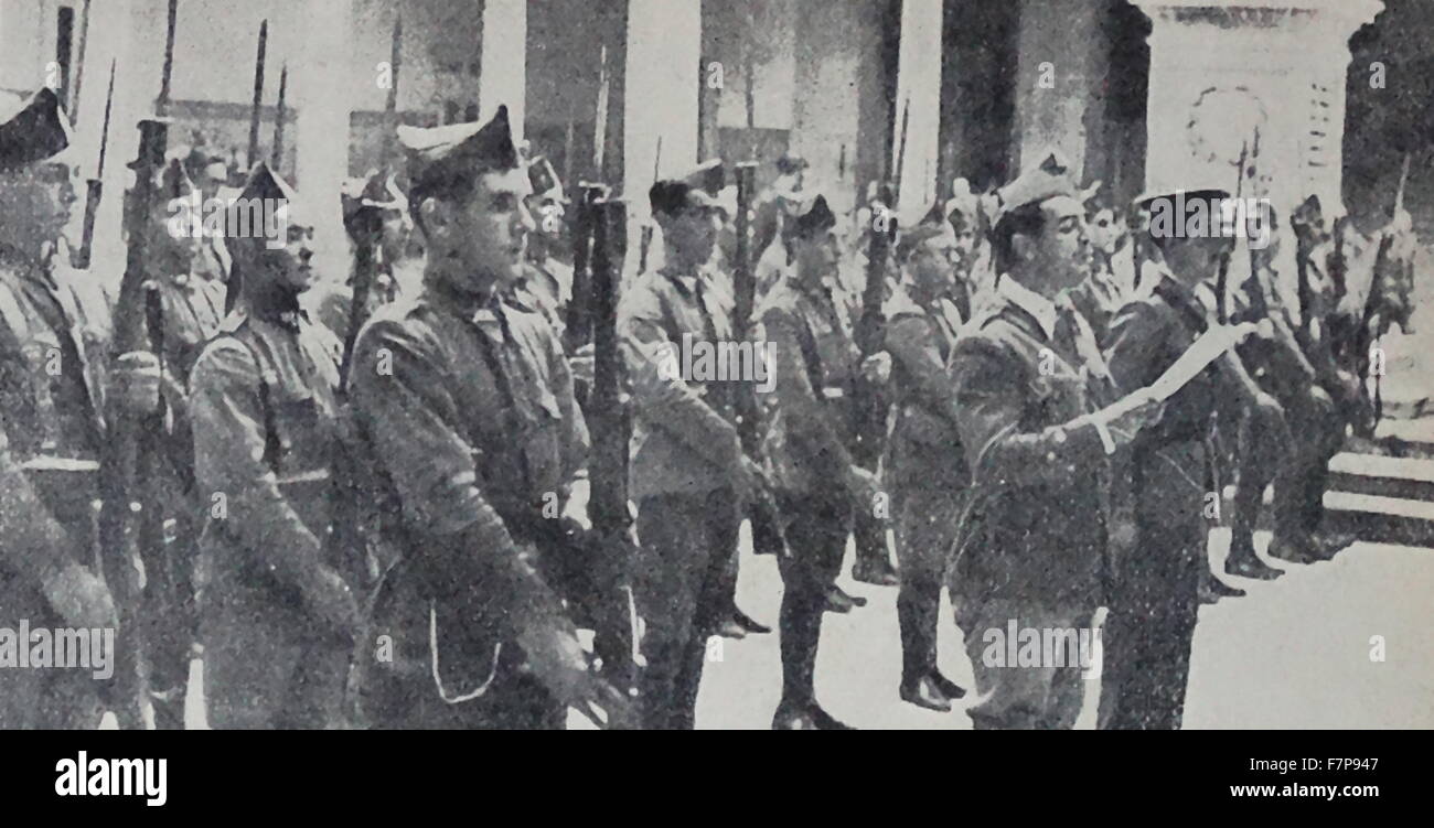 the army uprising which marked the beginning of the Spanish Civil War ...