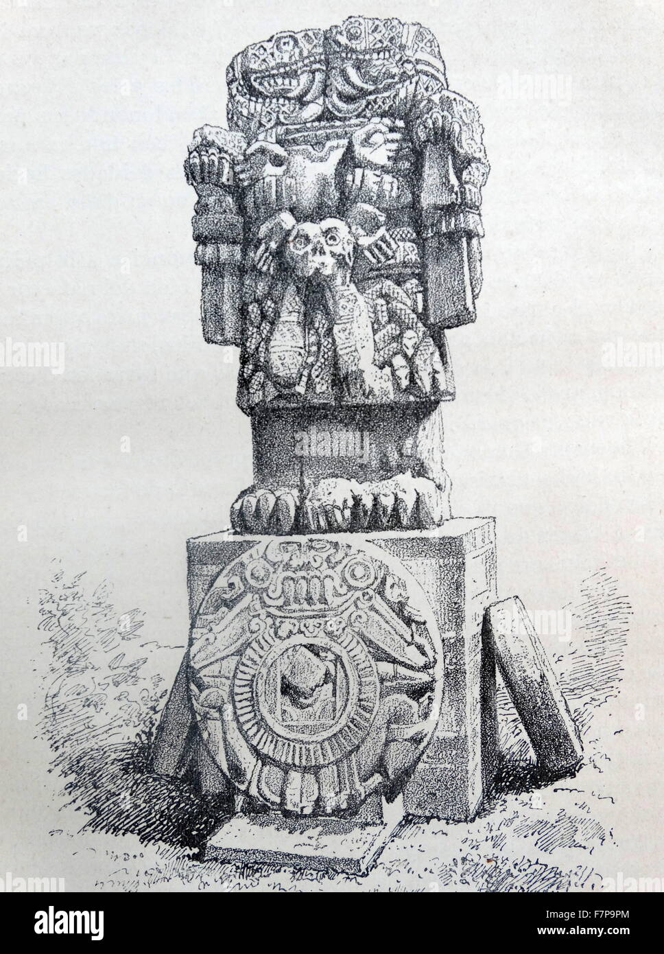 Mayan Statues Drawing