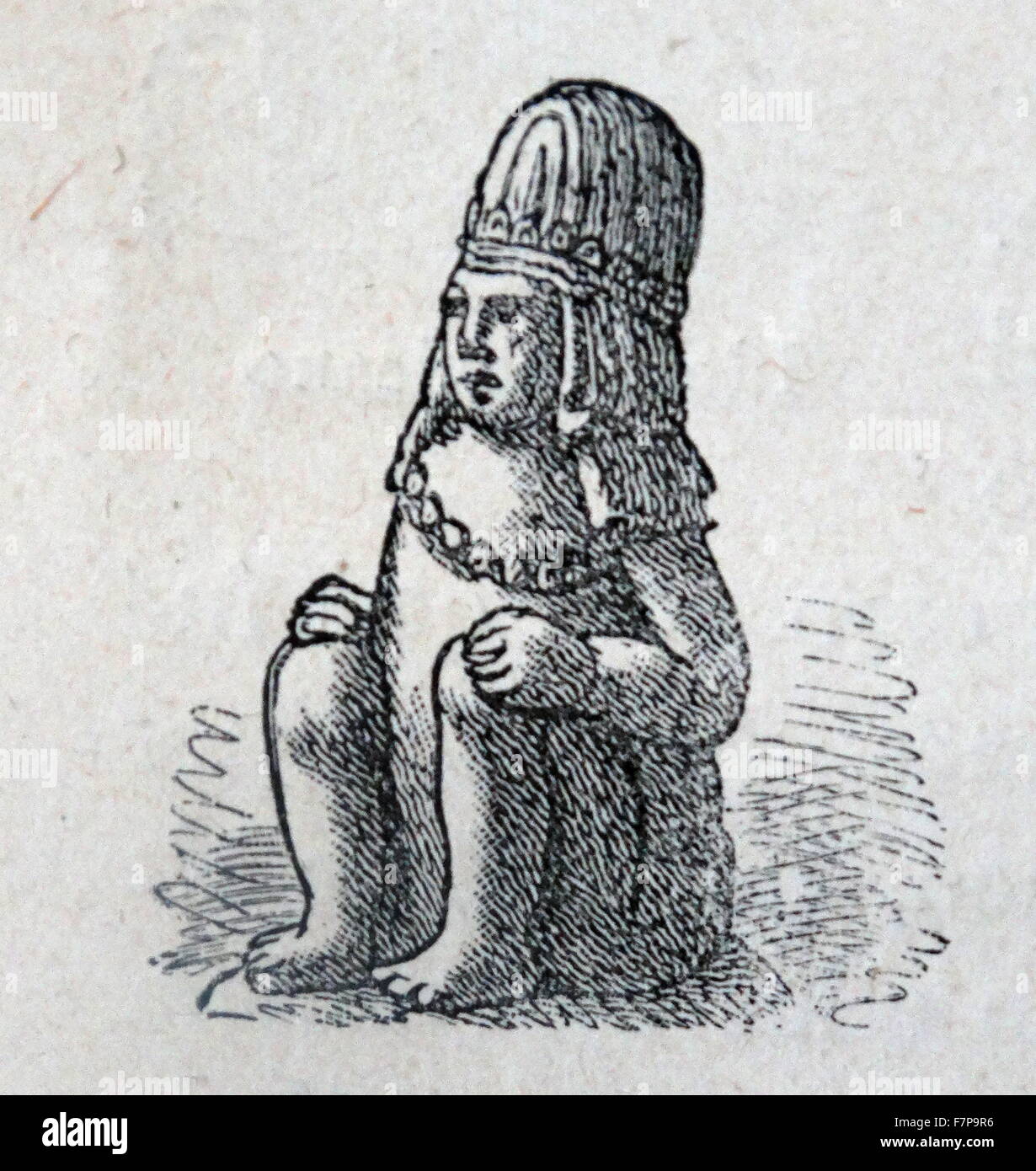 Illustration depicting a mayan god, from Mexico 19th Century Stock ...