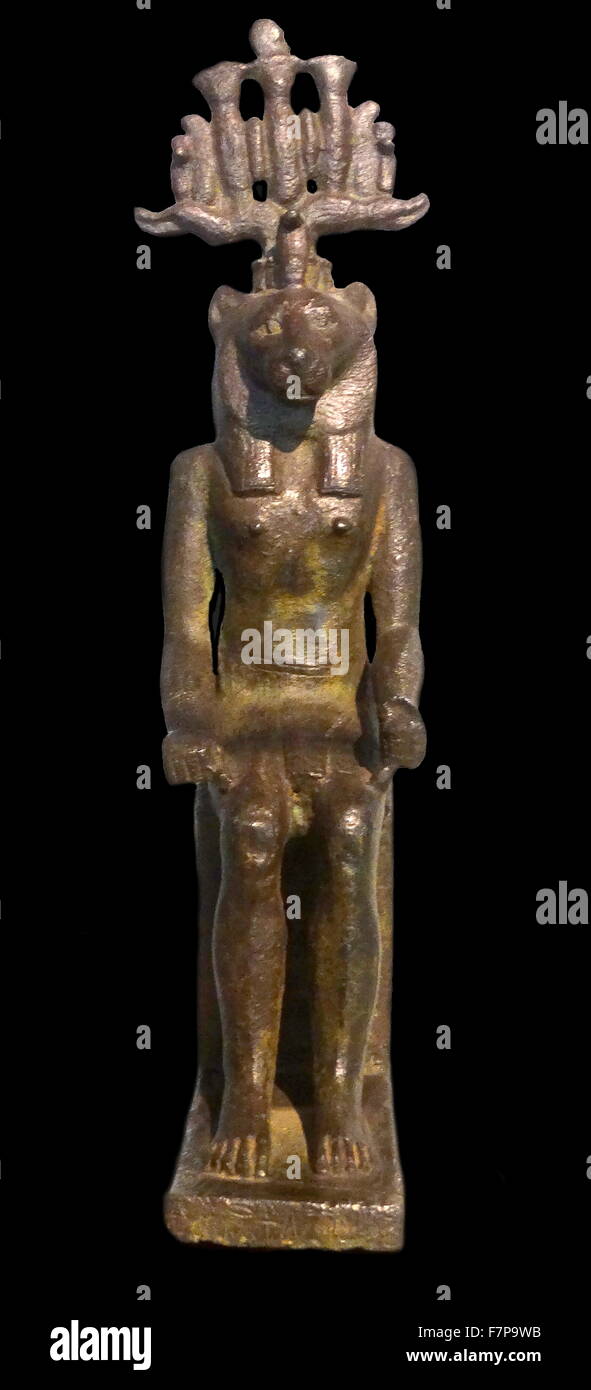 Depiction of the Egyptian deity Horus of Buto. Bronze. Late Period (715 ...