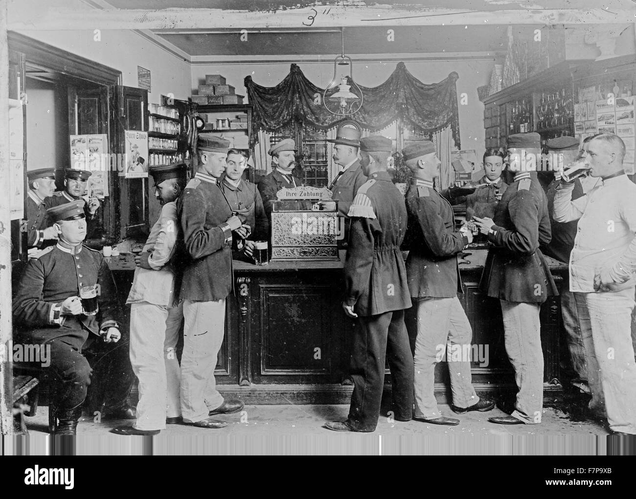 Bar with soldiers, Germany Stock Photo - Alamy