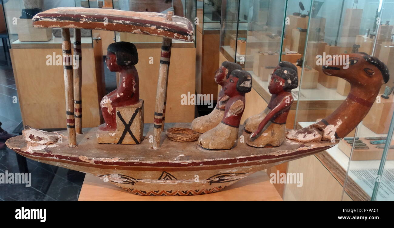 An Egyptian Funerary model of a boat. Wood. 11st-12th Dynasties (2134 ...