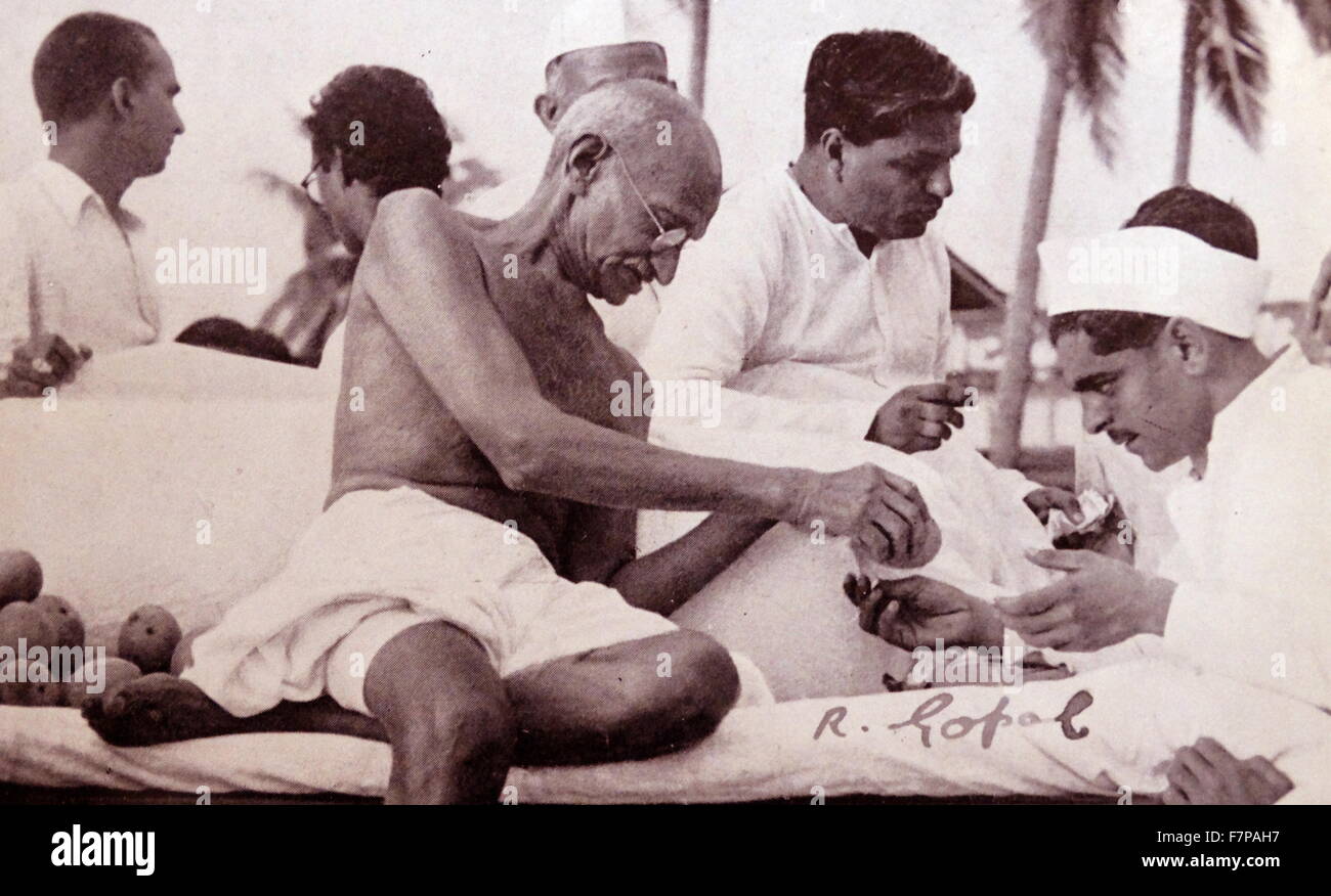 Mohandas Karamchand Gandhi (1869 – 1948), the preeminent leader of the ...