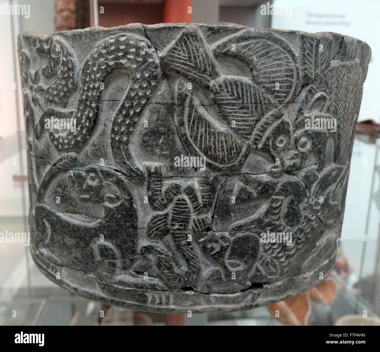 Chlorite vessel with mythological scene, from Iran. Dated Early ...