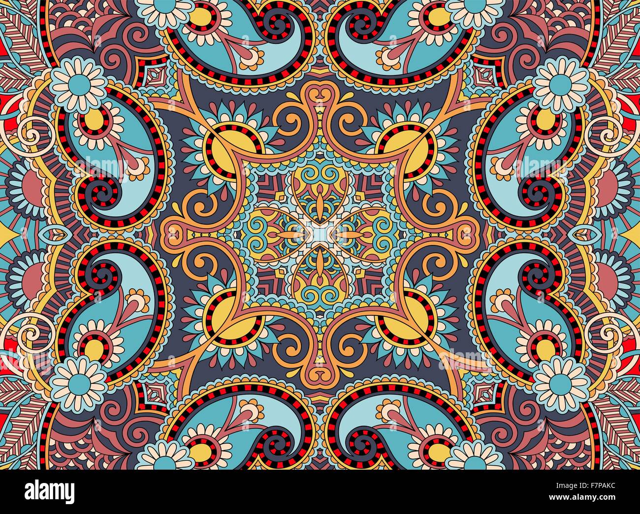 ethnic horizontal authentic decorative paisley pattern for your Stock ...