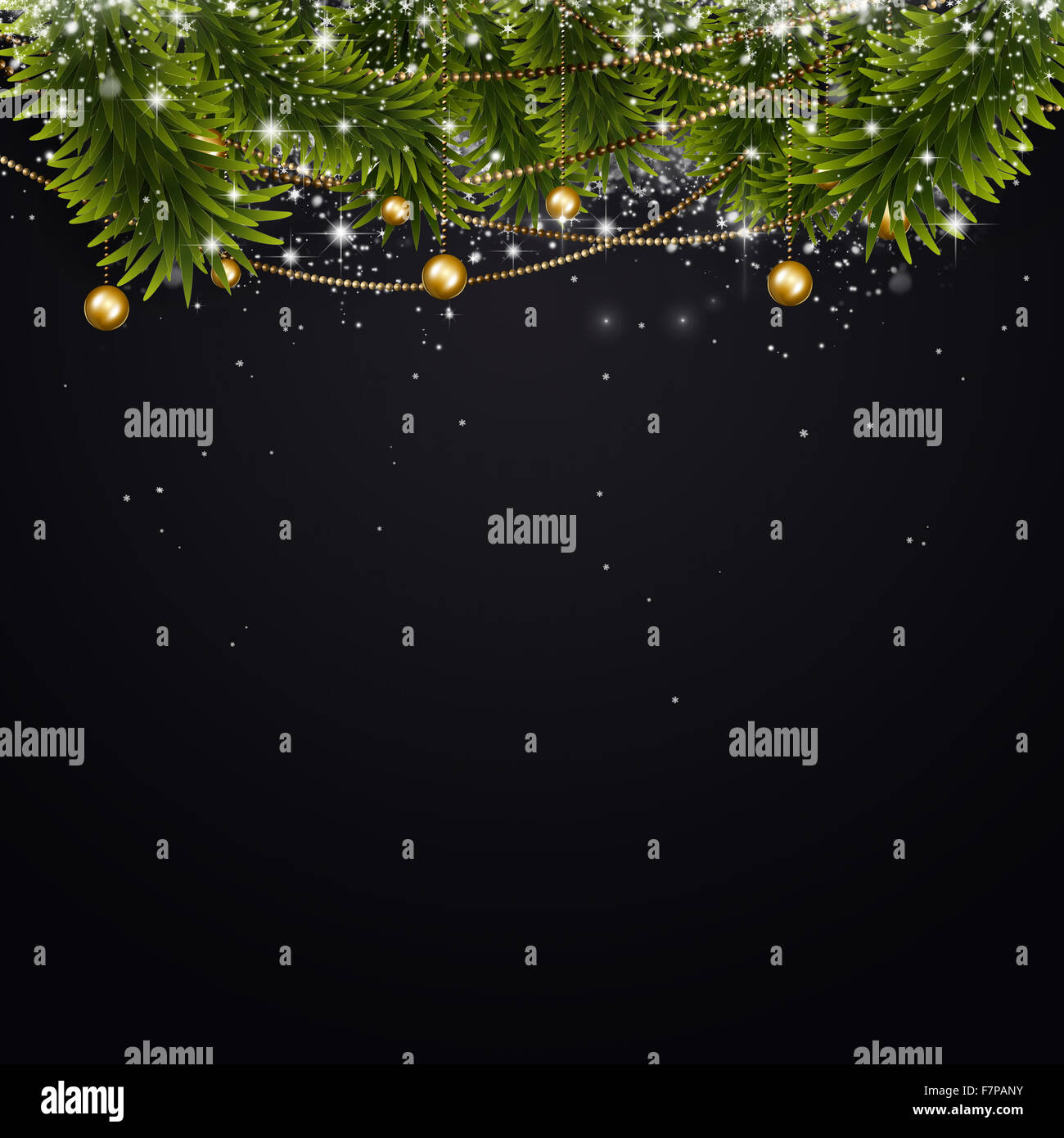 abstract holiday decoration night background with xmas celebrations ...