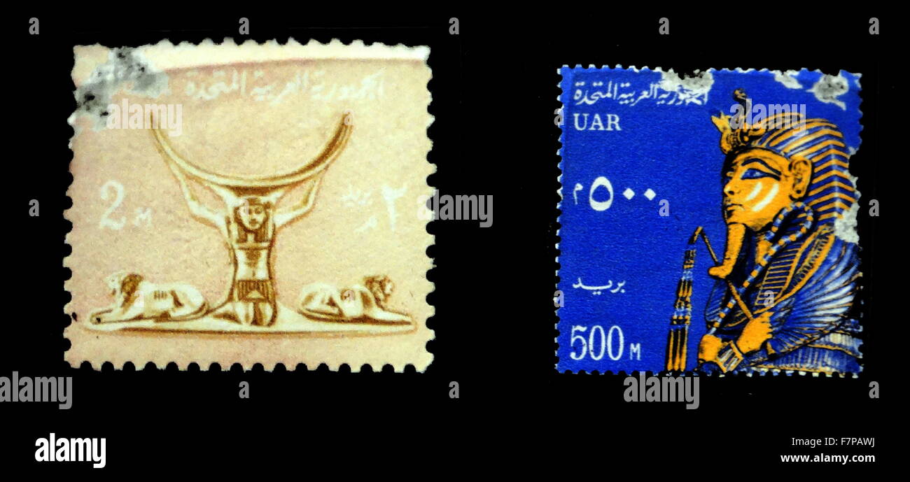 Stamp egypt tutankhamun pharaoh hi-res stock photography and images - Alamy
