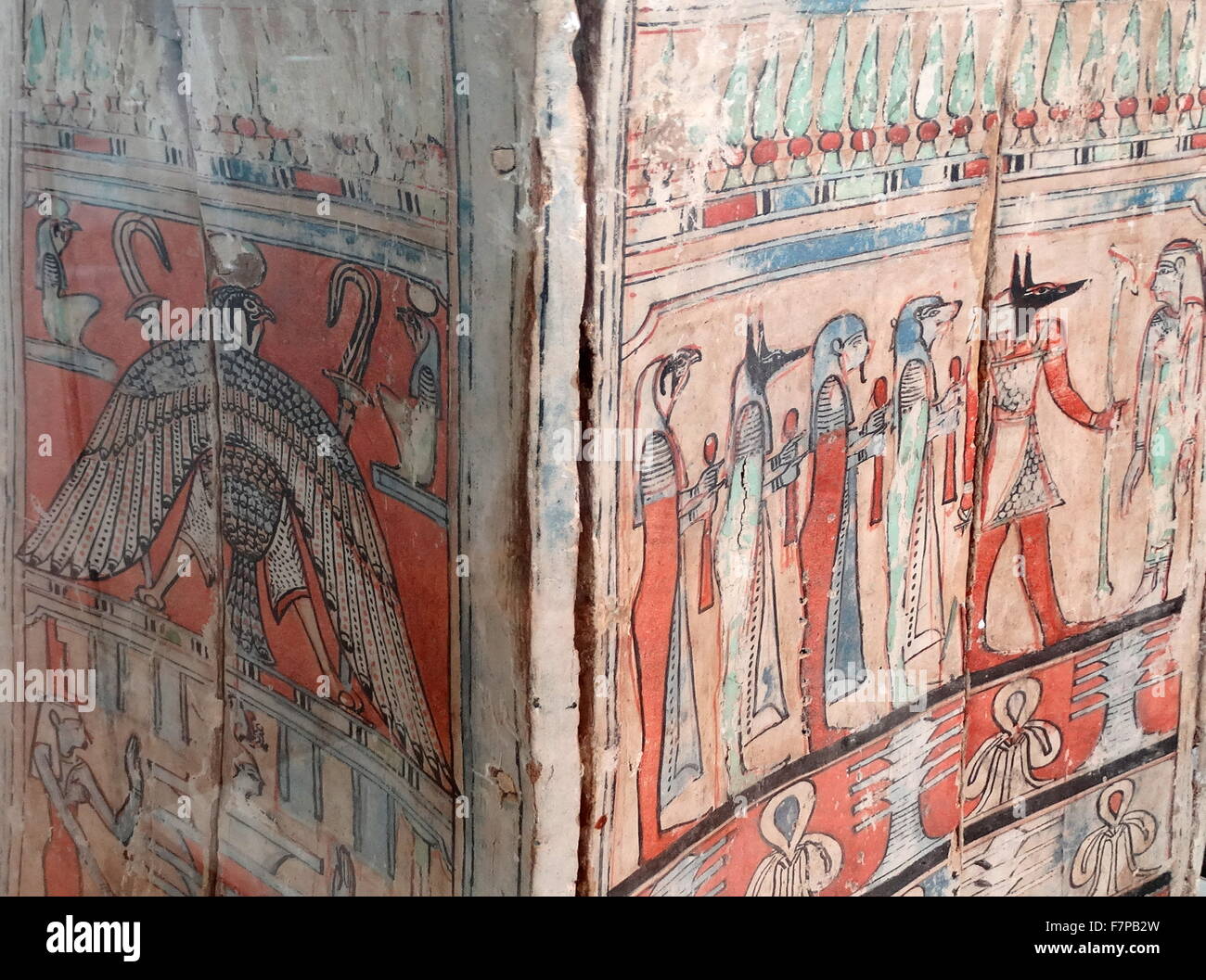 Wooden box used in an Egyptian tomb, as container for the internal ...