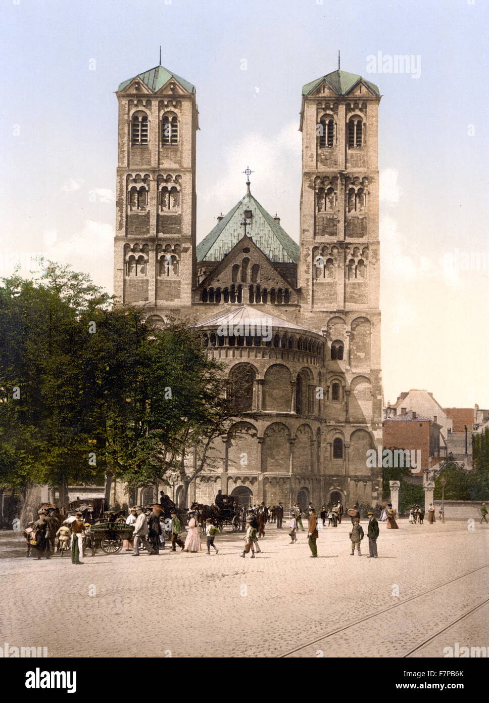 Colour photomechanical print of the Church of St. Geron, Cologne, The ...