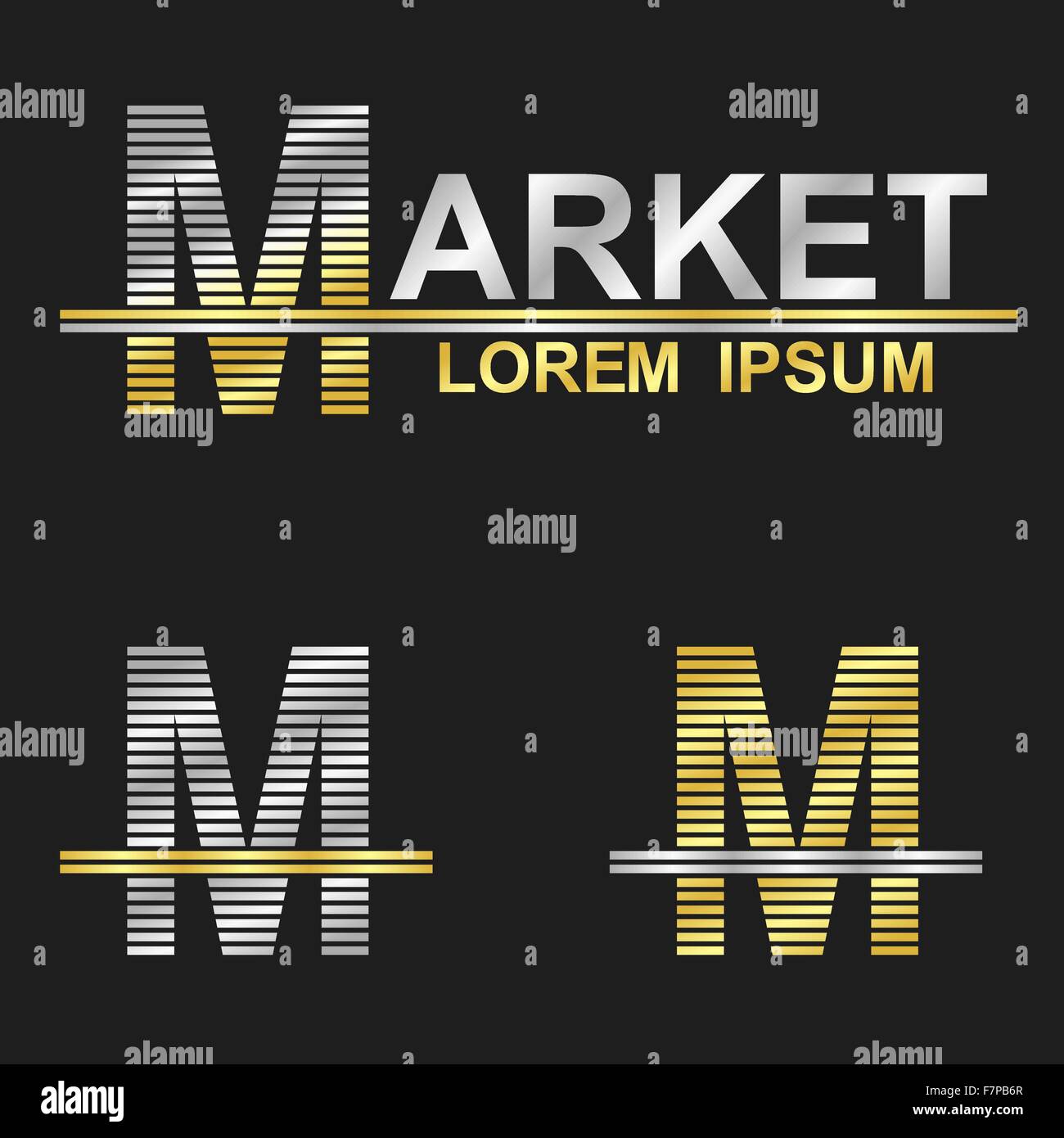 Metallic business font design - letter M Stock Vector Image & Art - Alamy