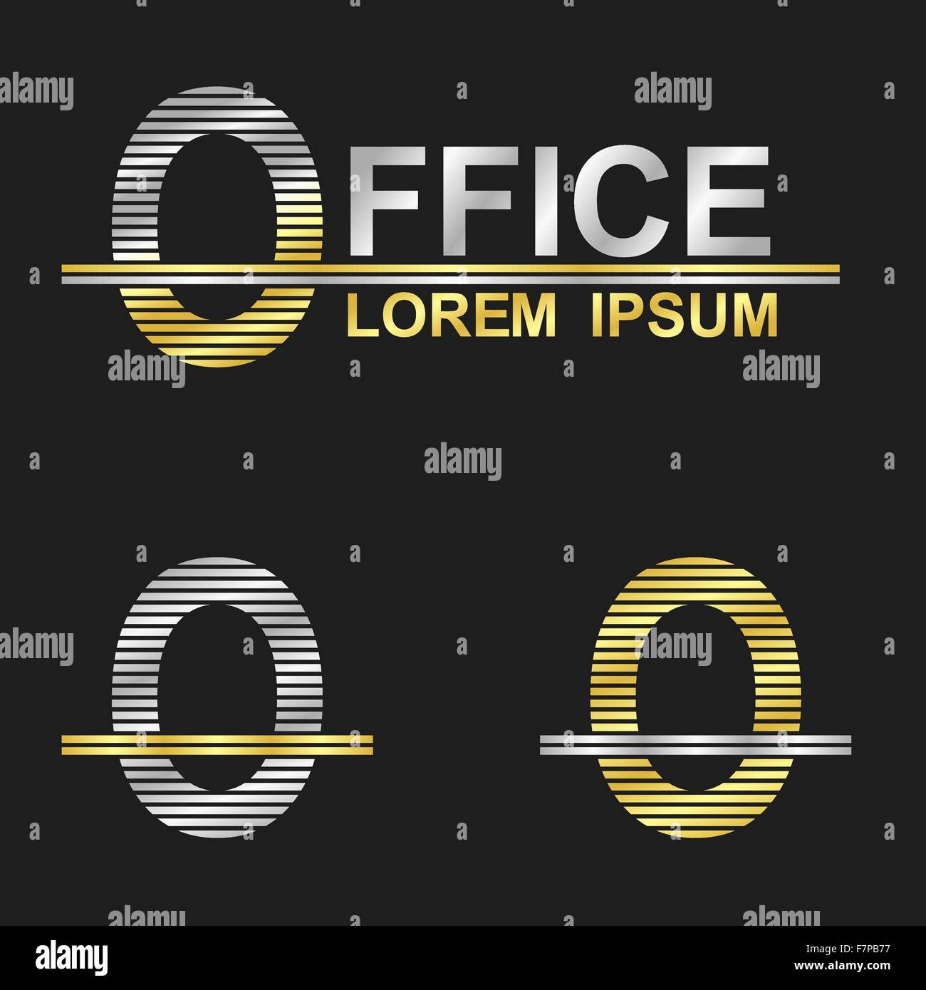 Metallic business font design - letter O Stock Vector Image & Art - Alamy