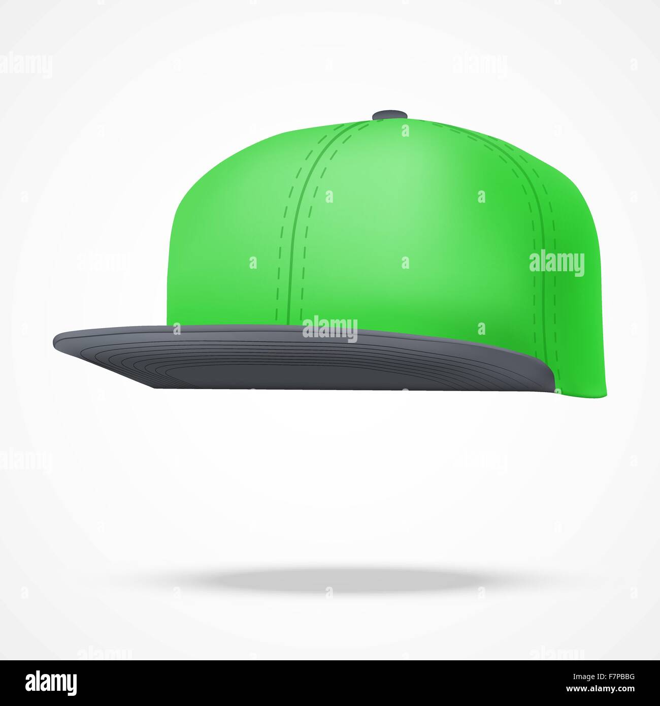 Layout of Male green rap cap. Vector illustration Stock Vector Image ...