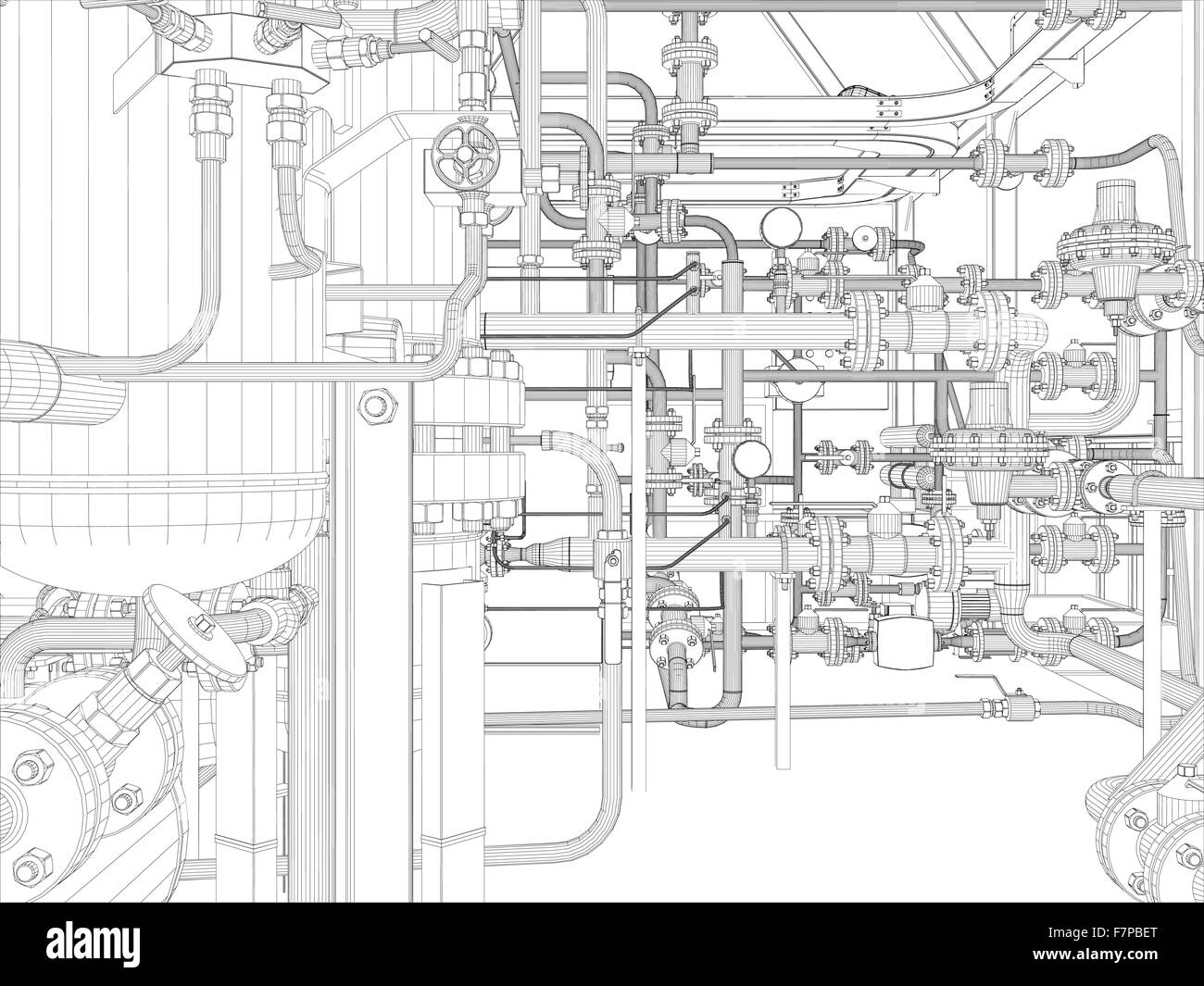 Industrial equipment. Wire-frame Stock Vector Image & Art - Alamy