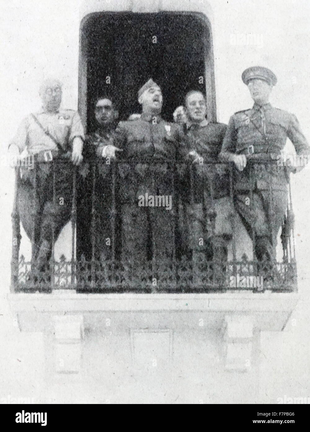 Francisco Franco 1892 – 1975, dictator of Spain in Ceuta, at the start ...