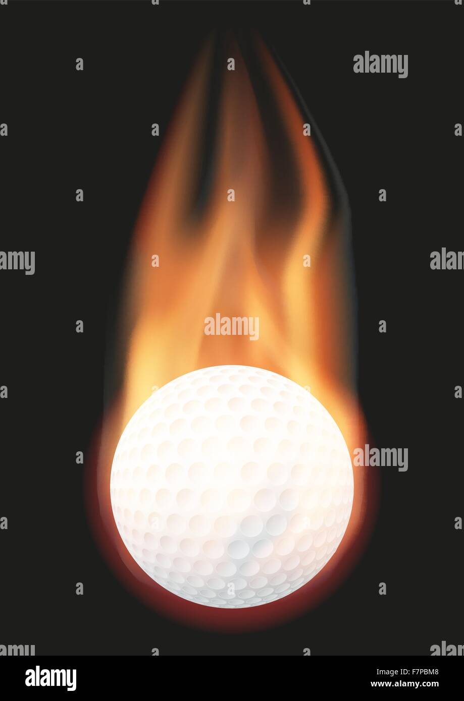 Golf ball with flame Stock Vector Image & Art - Alamy