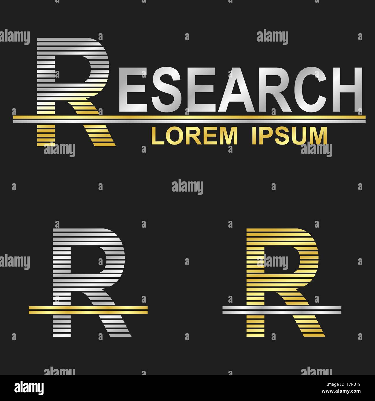 Metallic business font design - letter R Stock Vector Image & Art - Alamy