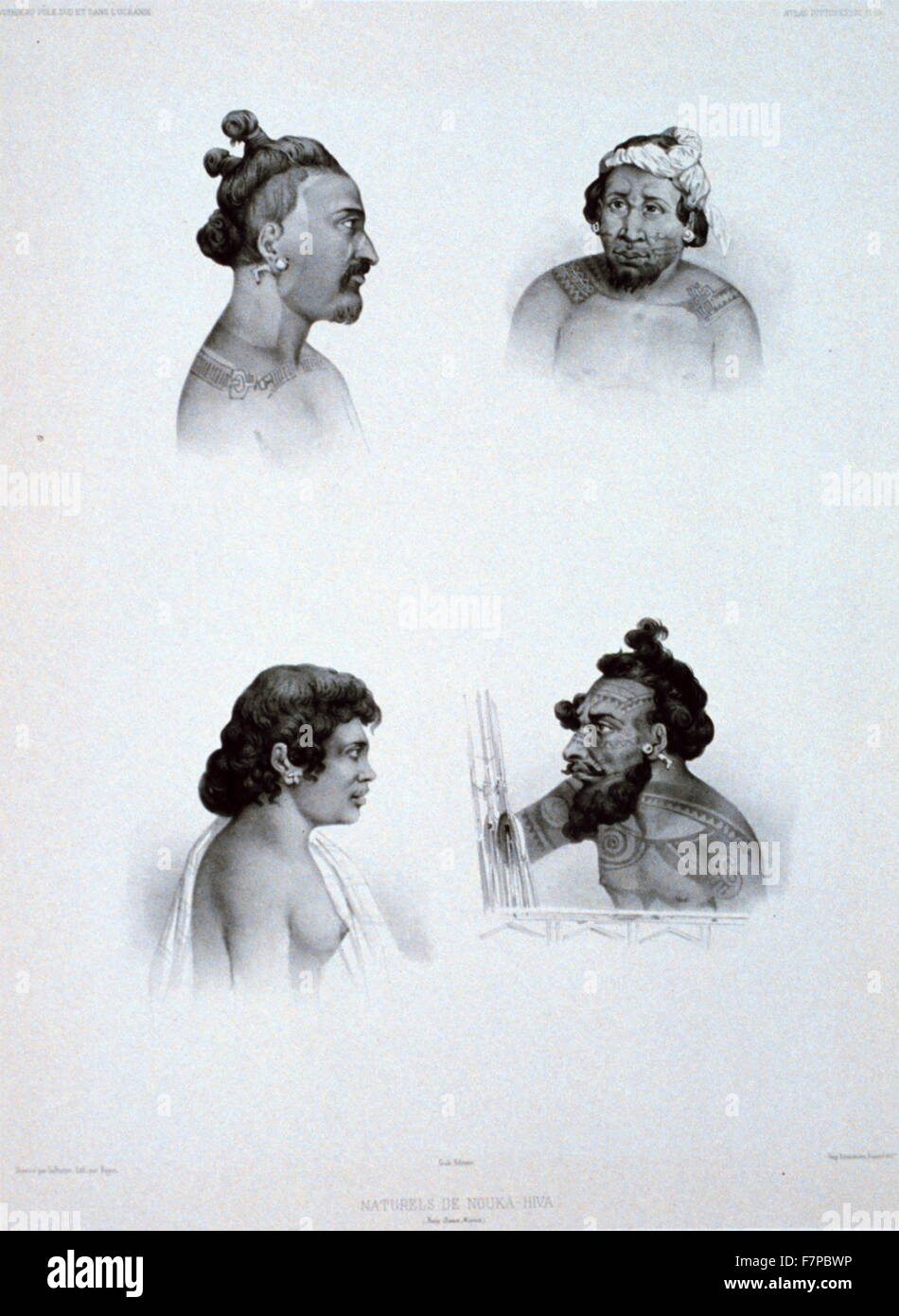 native tribes people from Nuku Hiva, the largest of the Marquesas ...