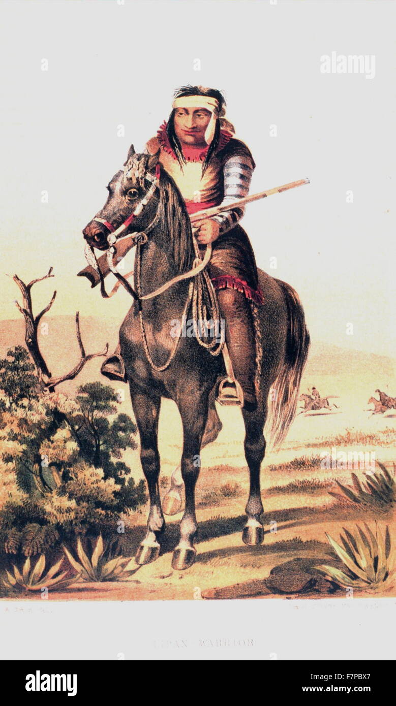 Lipan warrior. In: 'United States and Mexican Boundary Survey. Report ...