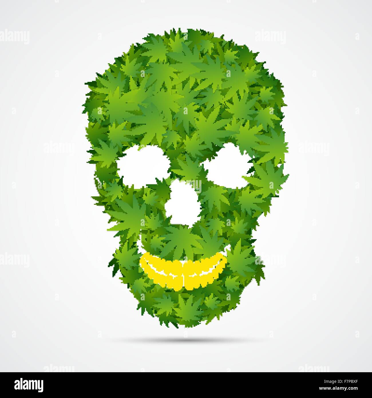 Abstract Cannabis Skull Vector Illustration Stock Vector Image & Art ...