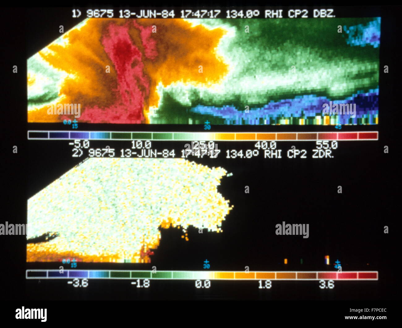 Radar captures the internal structure of thunderstorm Stock Photo - Alamy