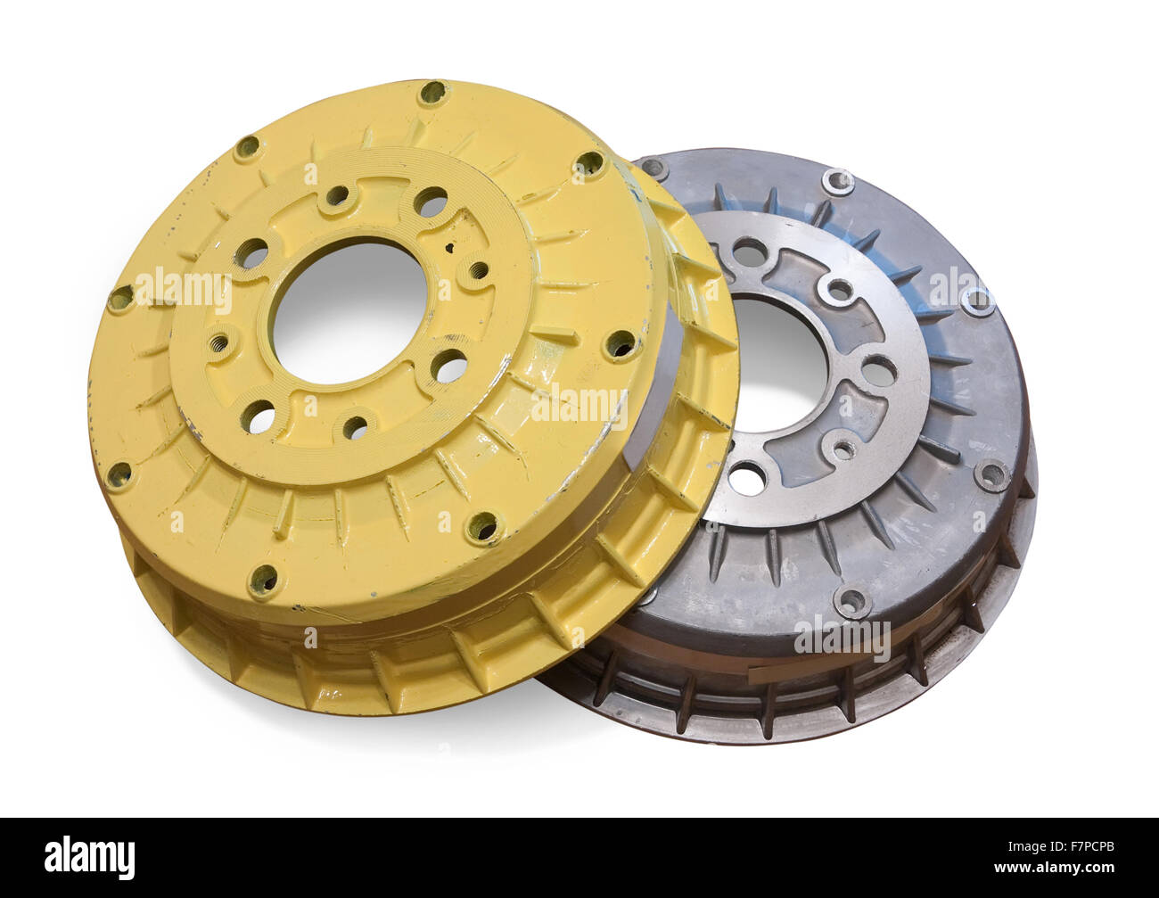 Car brake wheel. Isolated on white with clipping path Stock Photo - Alamy