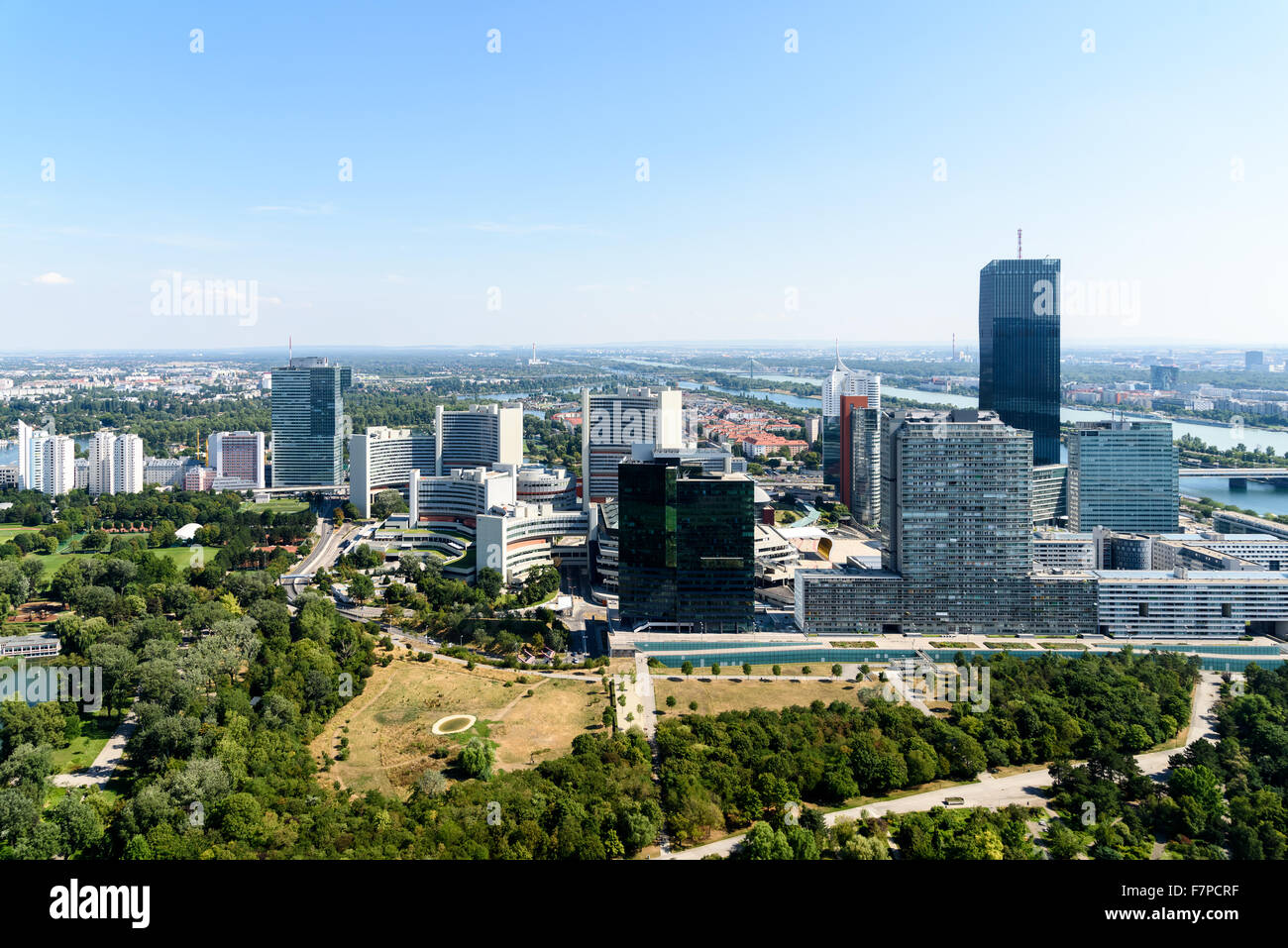 Aerial View Of Vienna City Skyline Stock Photo - Alamy