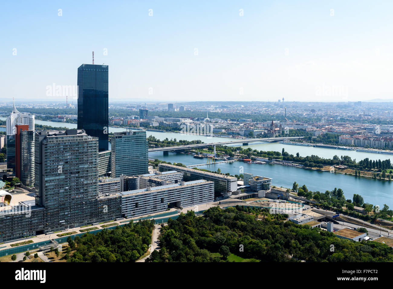 Aerial View Of Vienna City Skyline Stock Photo - Alamy