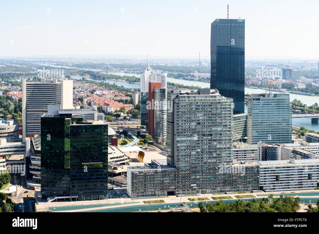 Aerial View Of Vienna City Skyline Stock Photo - Alamy