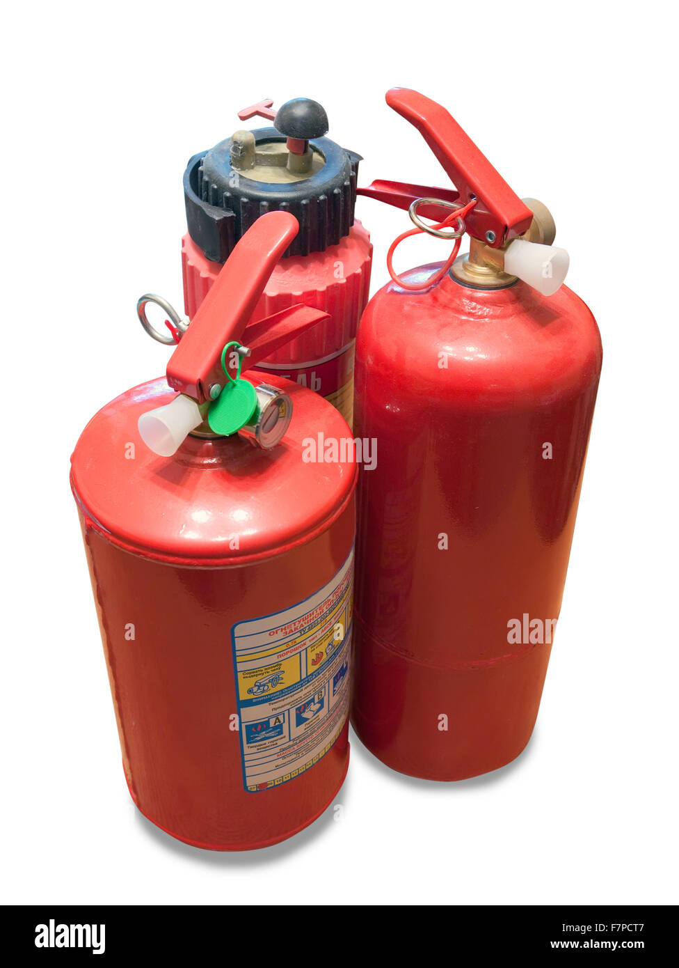 fire extinguisher cylinder isolated with clipping path Stock Photo - Alamy