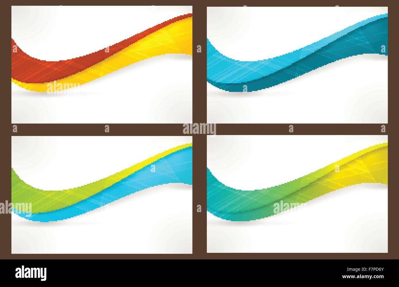 Set of colourful wave templates, banners Stock Vector Image & Art - Alamy