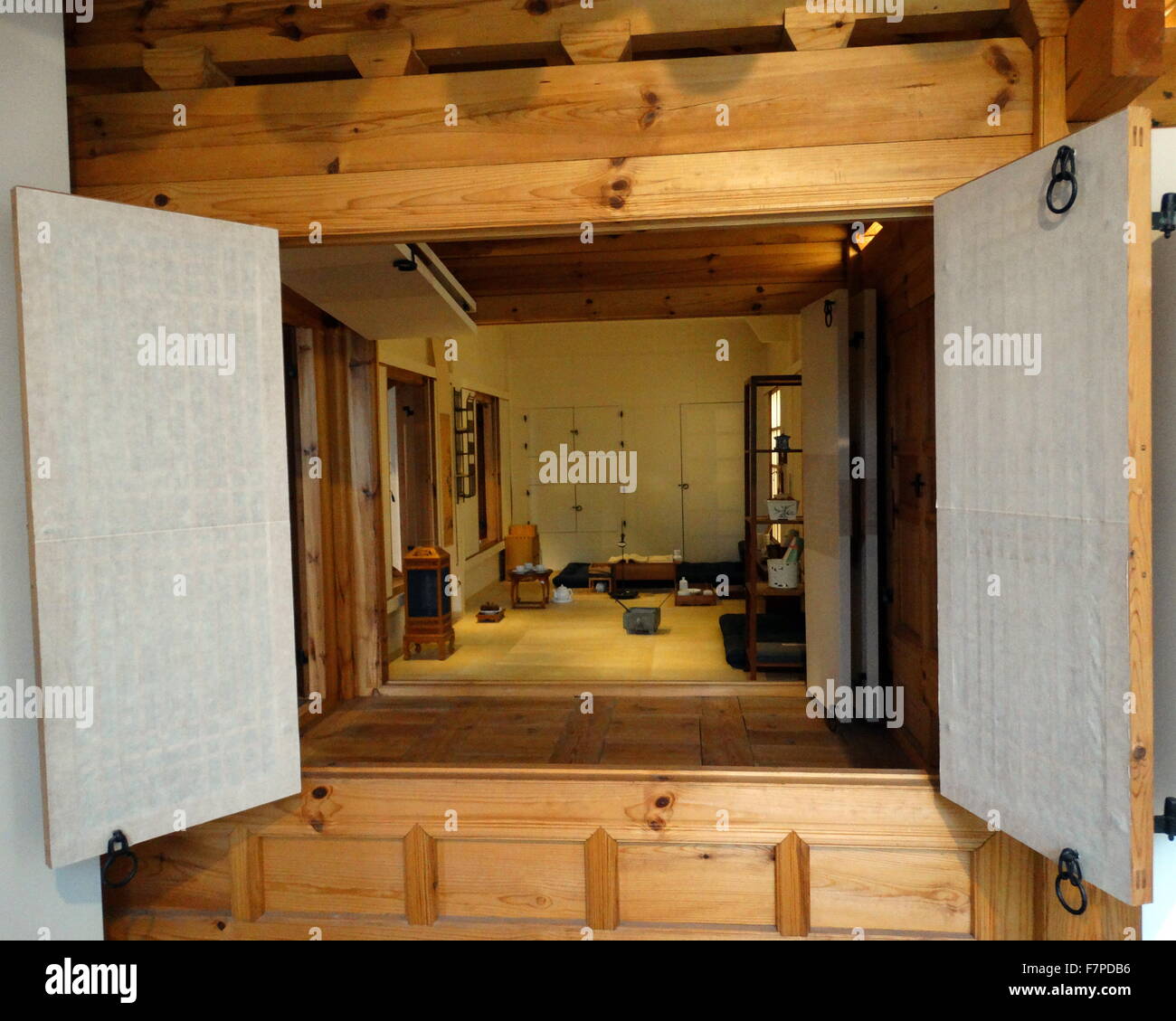 Reconstruction of a sarangbang, a room located in a Korean traditional ...