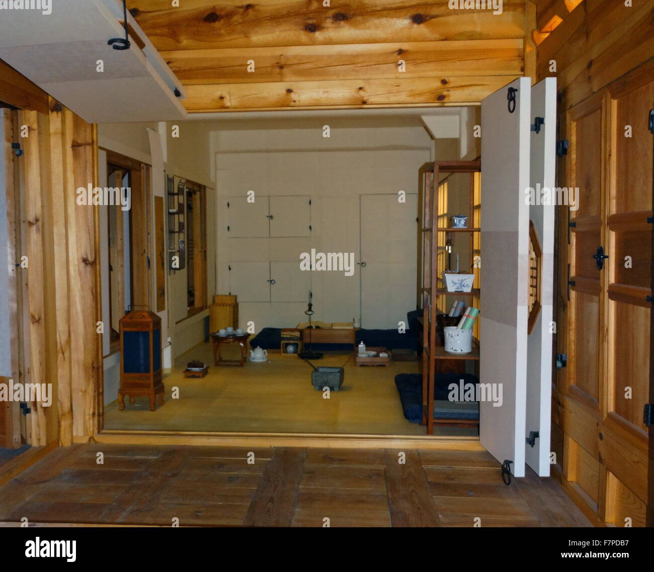 Reconstruction of a sarangbang, a room located in a Korean traditional ...