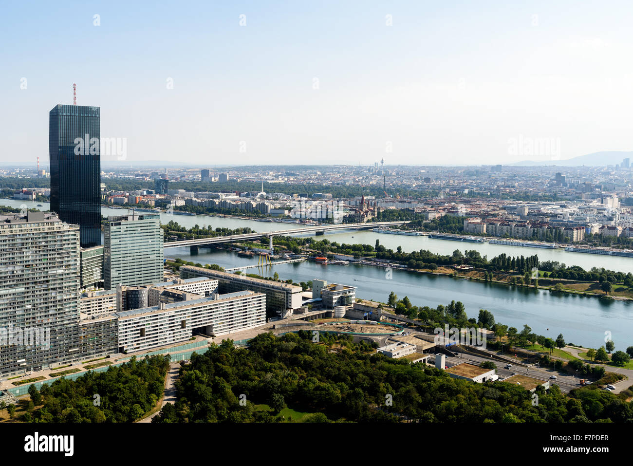 Aerial View Of Vienna City Skyline Stock Photo - Alamy