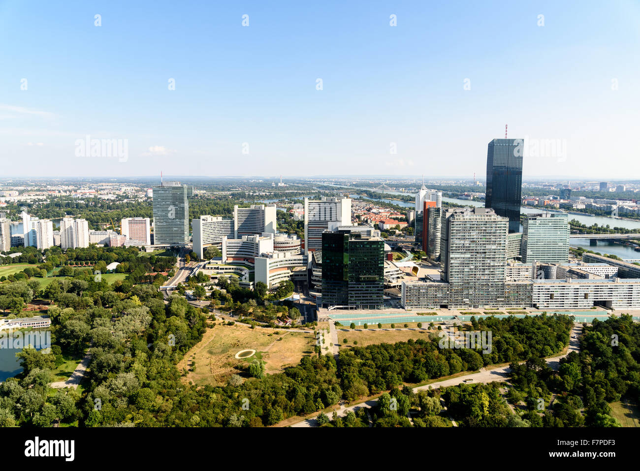 Aerial View Of Vienna City Skyline Stock Photo - Alamy