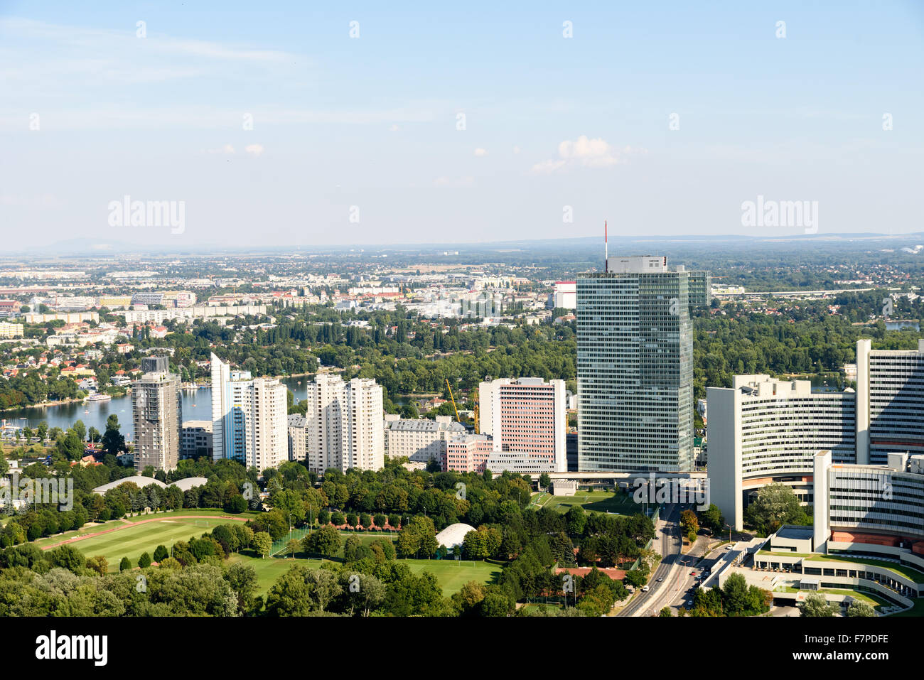 Aerial View Of Vienna City Skyline Stock Photo - Alamy