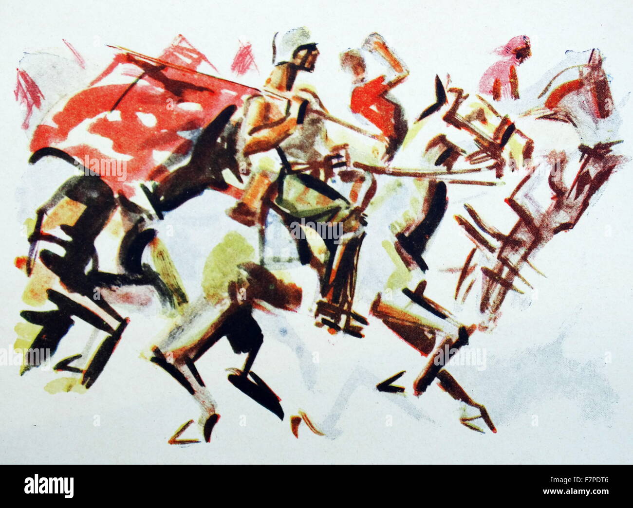 Spanish Civil war illustration of communist republican cavalry 1936 ...