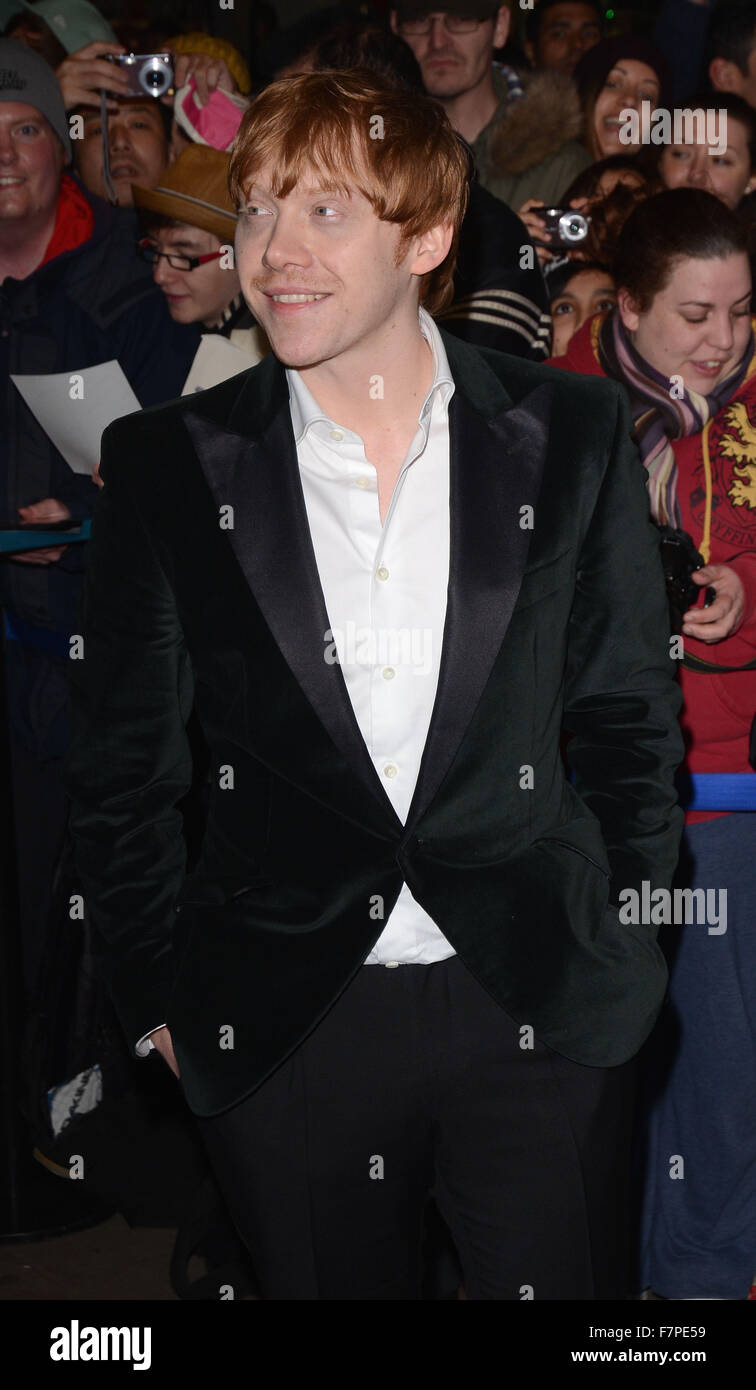 London, UK. Rupert Grint at Whatsonstage Theatregoers Choice Awards at ...
