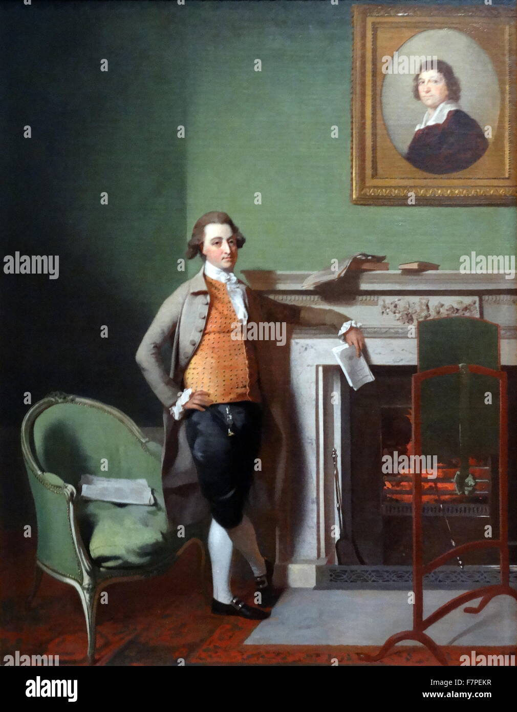 William Brereton (1751-1787) with a Portrait of Henry Woodward Henry ...