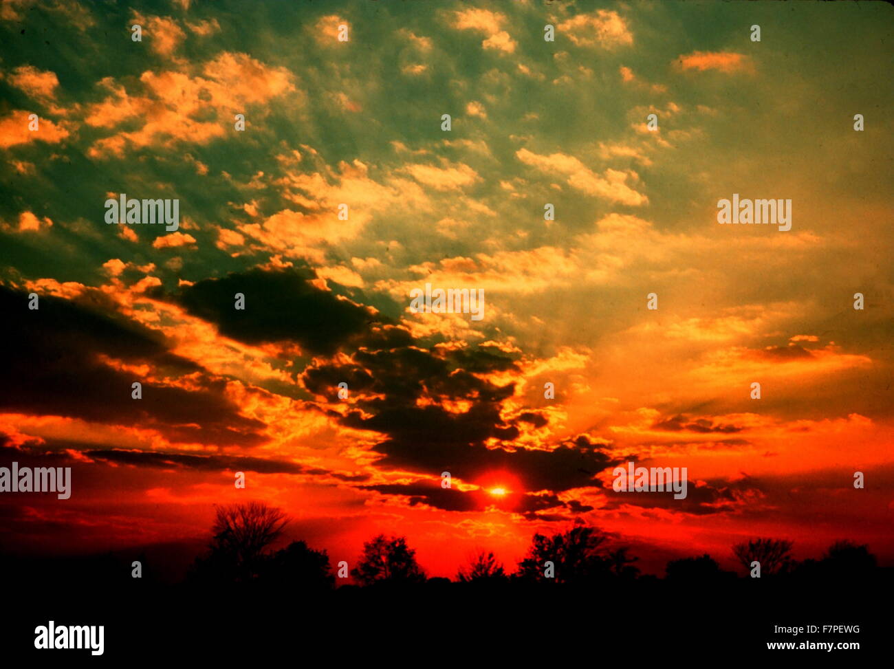 Photograph of Altocumulus cloud, a middle-altitude cloud genus that ...