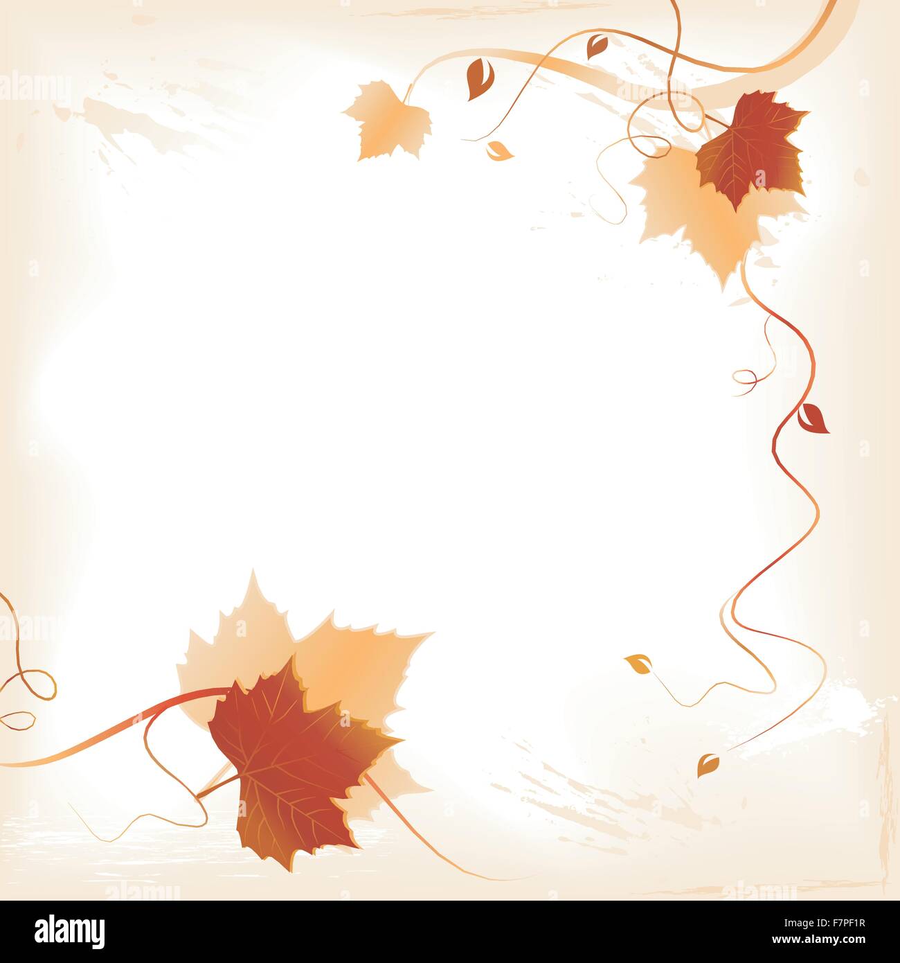 Abstract fall background with red golden foliage and swirls Stock ...