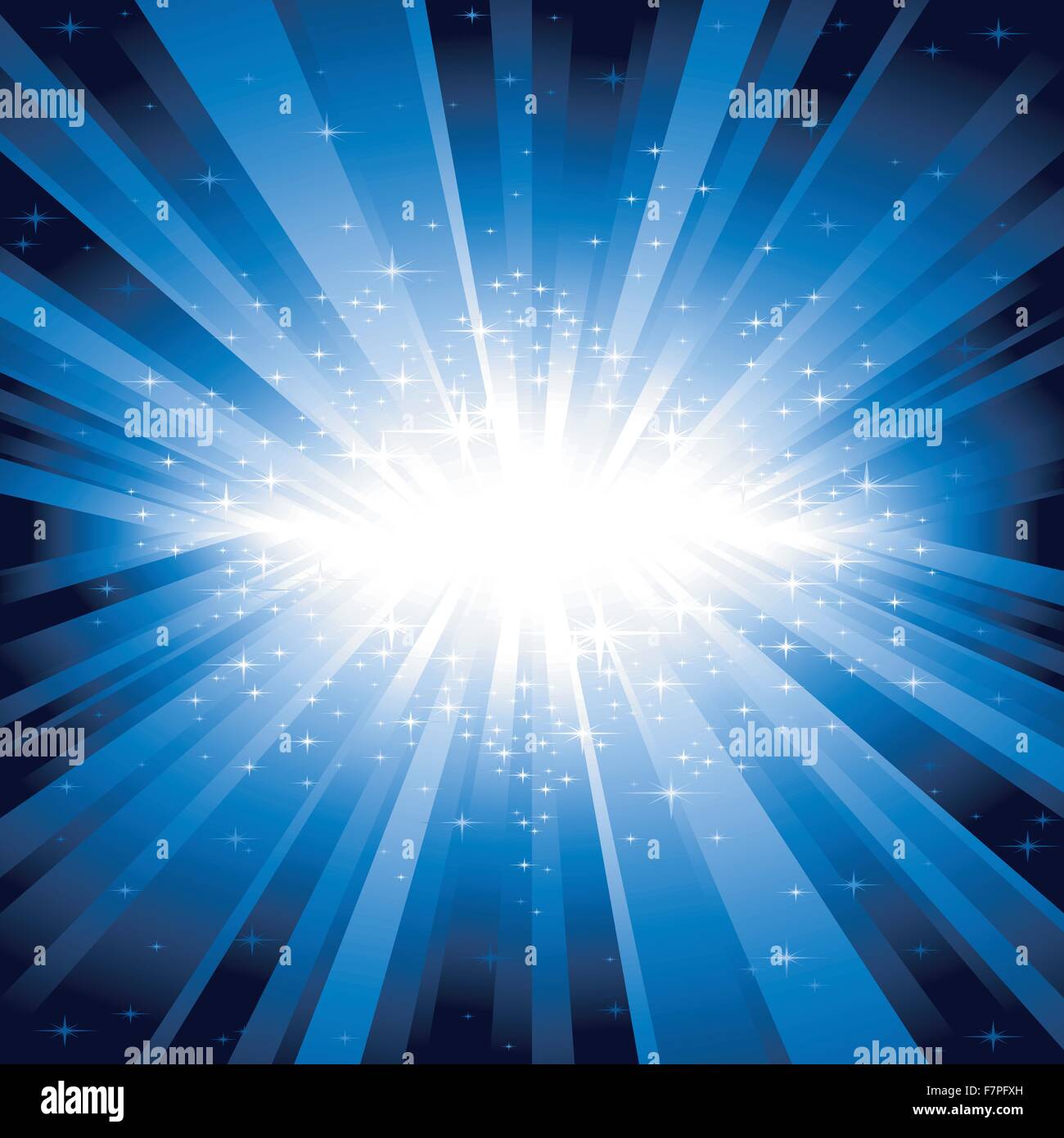 Blue light burst with stars Stock Vector Image & Art - Alamy