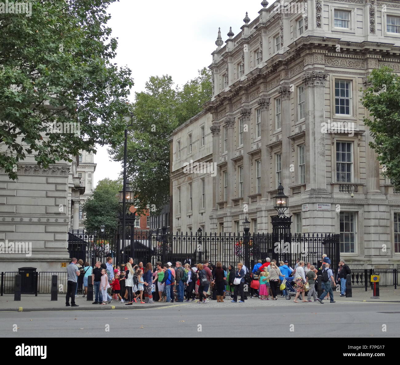 Entrance to Downing street, the London office of the British Prime ...