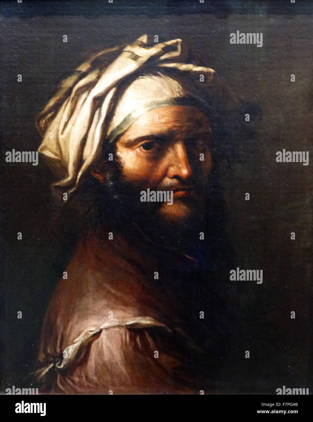 Painting titled 'Head of a Man wearing a Turban' by Salvator Rosa (1615 ...