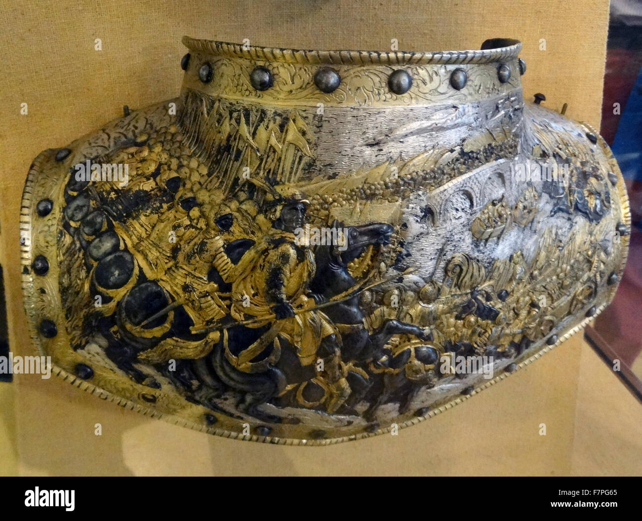 Complete Gorget, composed of two plates. The surface decoration is made ...